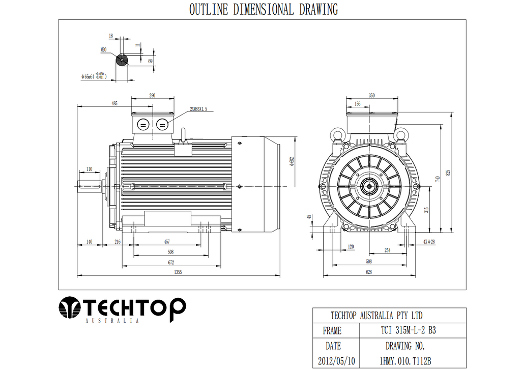 Three Phase Electric Motor 160kW 2P (2980rpm) 415v B3 Foot Mounted ...