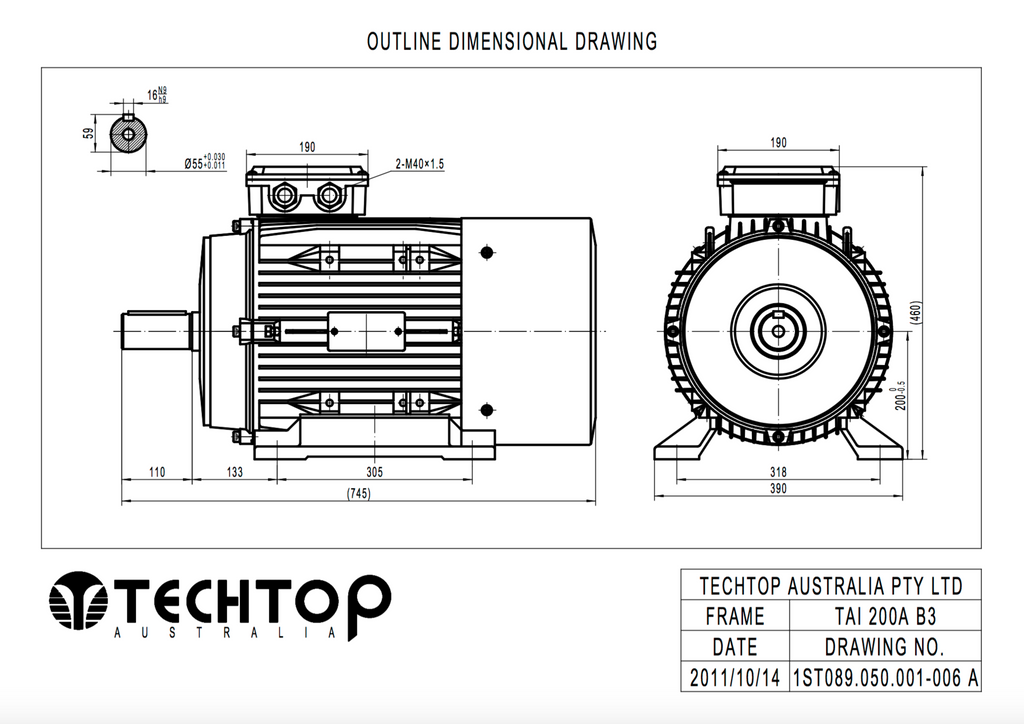 Three Phase Electric Motor 37kW 2P (2950rpm) 415v B3 Foot Mounted ...