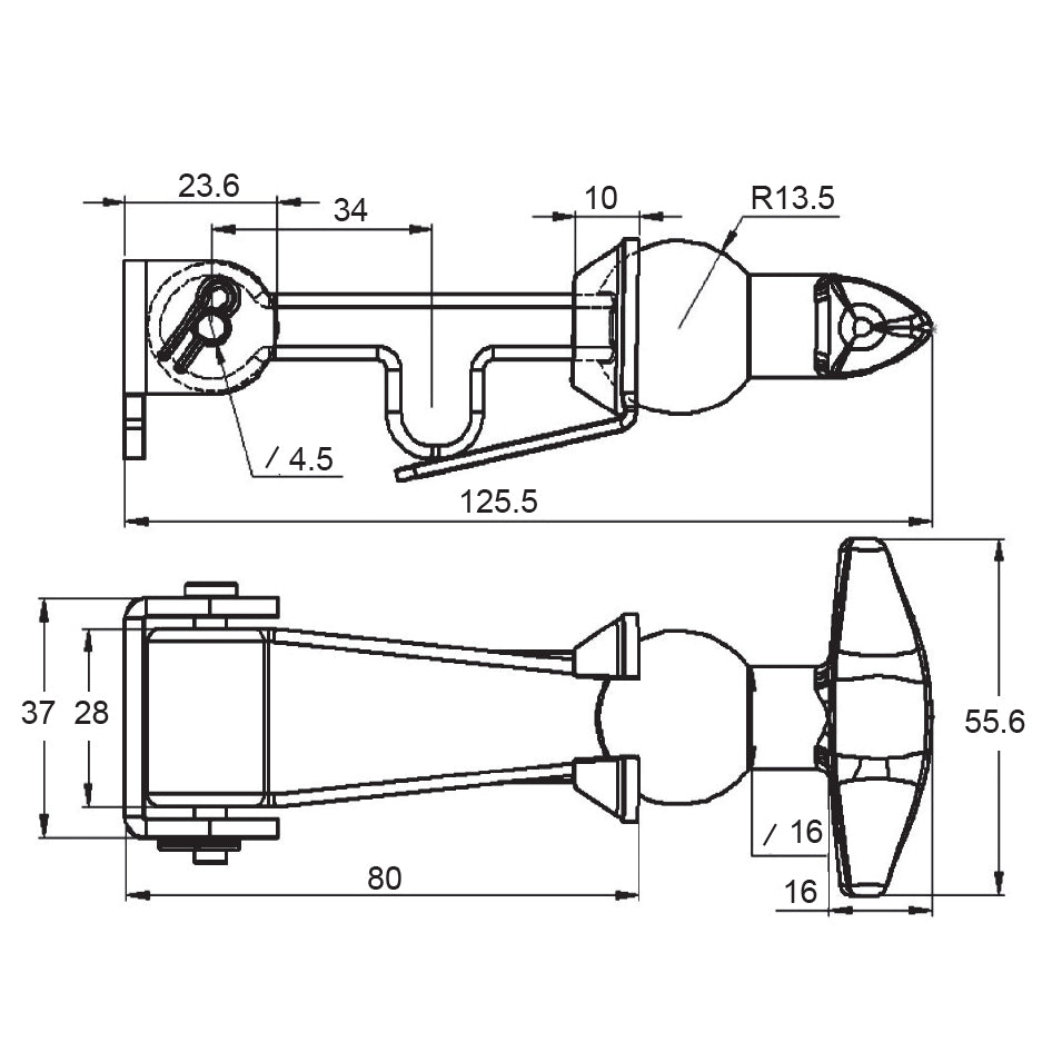 Rubber Bonnet Fastener - 9027ZP | Motor Gearbox Products